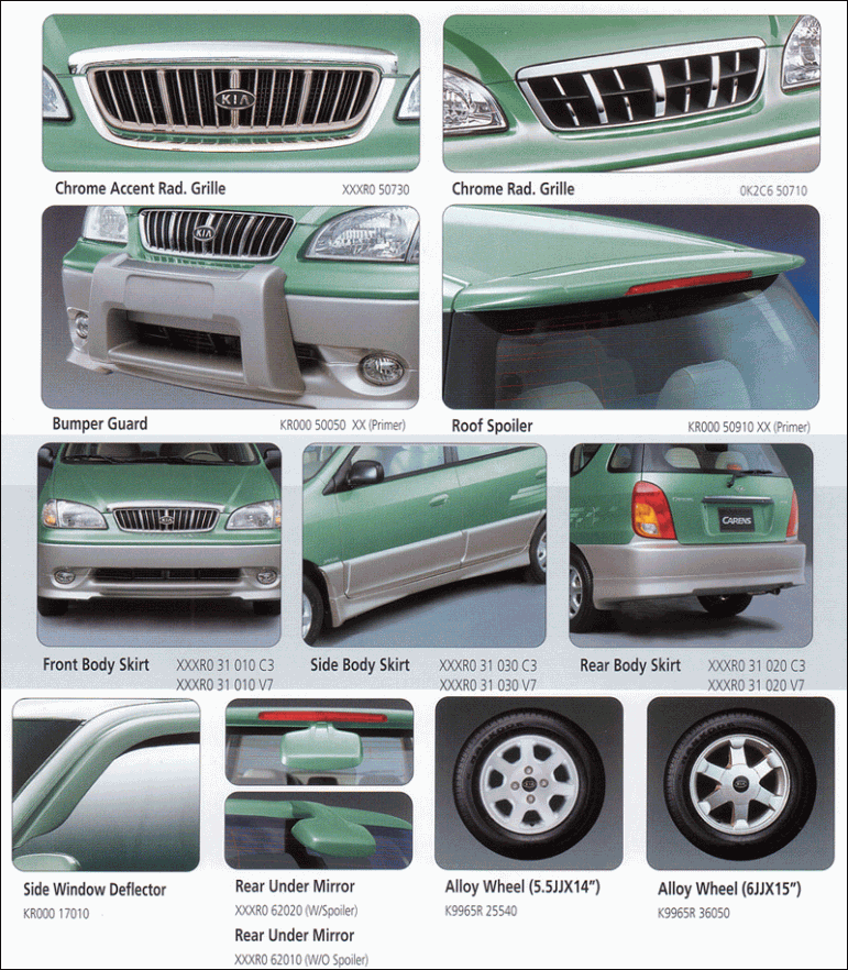 Kia Accessories, аксессуары КАТАЛОГИ ДЛЯ ПОДБОРА ЗАПЧАСТЕЙ ЛЕГКОВОЙ И ...